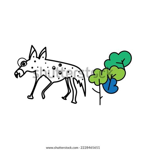 Hand Drawn Lazy Fox Forest Concept Stock Vector Royalty Free