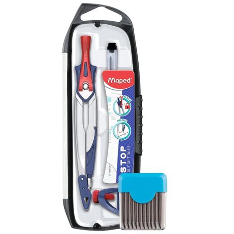Compasso Maped Stop System Estojo Com 3 Peças Com Mina 2mm Bazar Paulinho