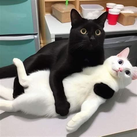 Black And White And Brown Cat Chiens Et Chats Mignons Chats