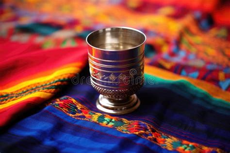 A Unity Cup Brimming With Fresh Water Placed On A Vibrant Cloth Stock Photo Image Of Unity