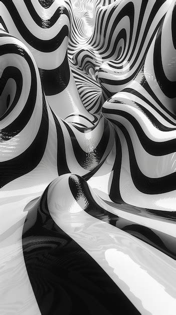 Monochrome Motion Dynamic Swirls Premium Ai Generated Image