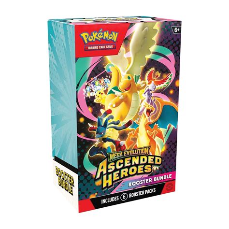 Pokémon Tcg Mega Evolution Ascended Heroes Booster Bundle 6 Packs