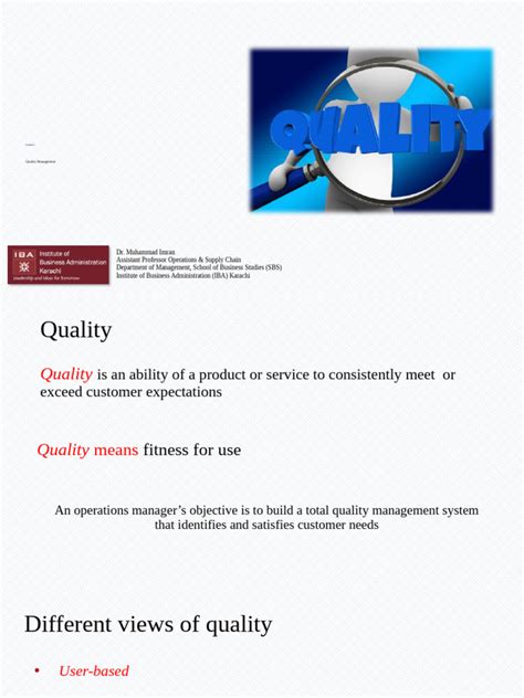 lecture 5 quality management pdf lean manufacturing six sigma