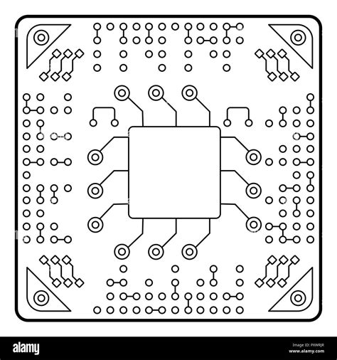 microcontroller chip stock vector images alamy