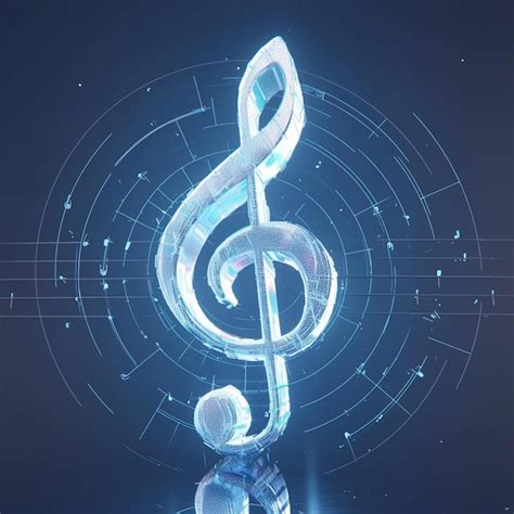 Premium Photo View Intriguing 3d Rendering Features Music Note With Blue Tech Design For
