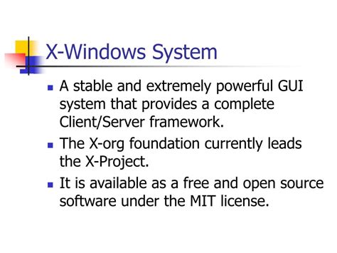 Ppt Linux Gui X Windows System Powerpoint Presentation Free Download