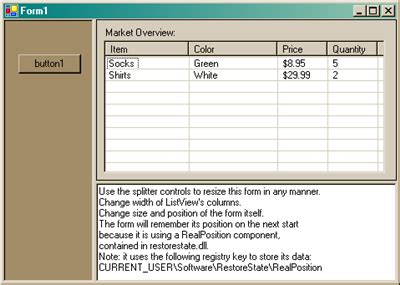 Save And Restore Form Position And Layout With This Component CodeProject