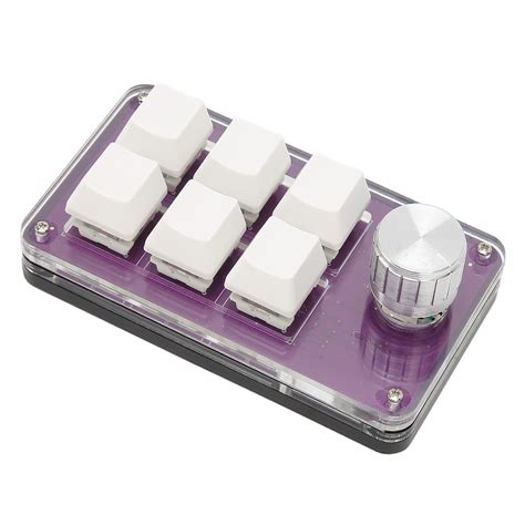 GOWENIC Macro Mechanical Keyboard 6 Keys 1 Knob Custom Keyboard Type C Wired Gaming Keyboard