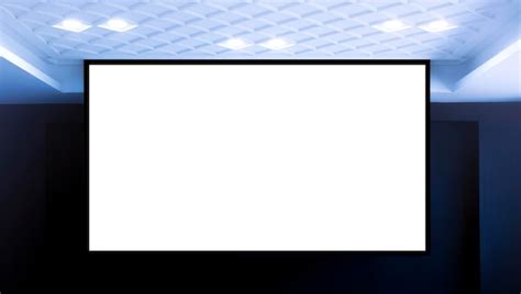 Premium Photo Projector White Screen Background On Stage In Meeting Room