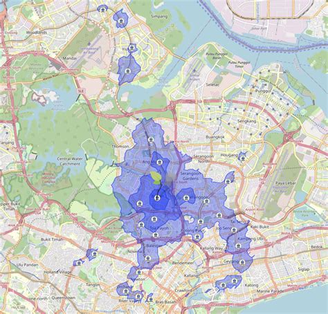 Visualizing Isochrone Maps Using Opentripplanners Api Singapore R Maps