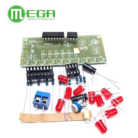 Ne555 Cd4017 Practice Learing Kits Led Flashing Lights Module For