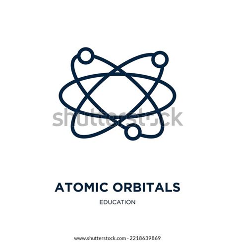 Atomic Orbitals Icon Education Collection Thin Stock Vector Royalty Free 2218639869 Shutterstock