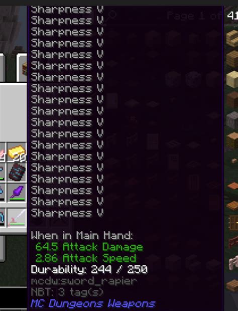 Bug Report Infinite Enchanting Issue Chronosacaria MCDungeonsWeapons GitHub