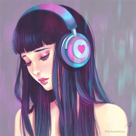 Anime Girlwith Headphones Anime Girlwith Headphones