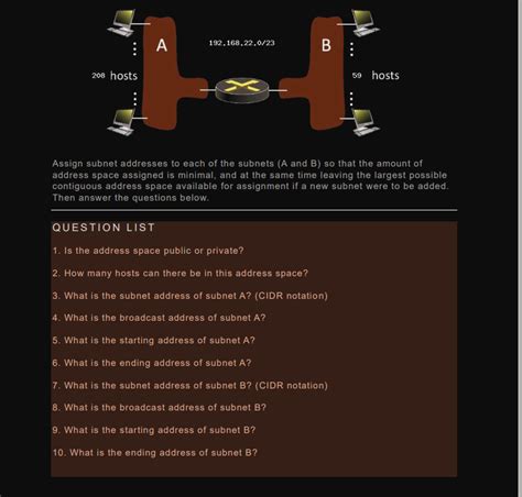 Solved Assign Subnet Addresses To Each Of The Subnets A Chegg Com