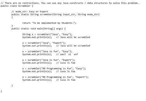 Solved There Are No Restrictions You Can Use Any Java Chegg