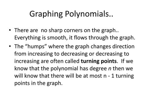 Graphing Polynomials Pptx