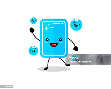 귀여운 해피 비누 저글링 거품 거품 벡터 플랫 만화 캐릭터 일러스트 아이콘 디자인 흰색 배경에 고립 비누 거품 개념 건강관리와 의술에 대한 스톡 벡터 아트 및 기타 이미지