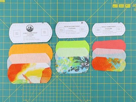 DIY Fabric Cord Keeper Cord Wrap Template In 3 Sizes Hello Sewing