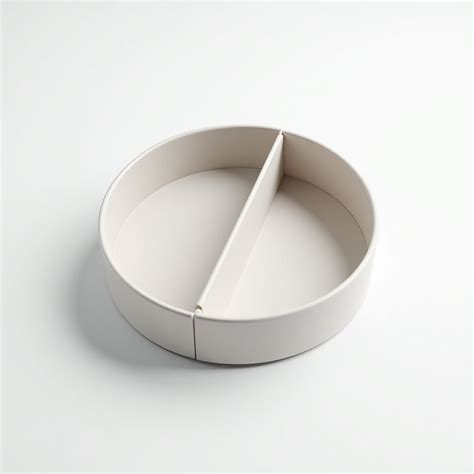 2 Compartment Circle Box Custom Printed Boxes And Bags No Minimum