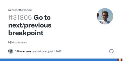 Go To Nextprevious Breakpoint · Issue 31806 · Microsoftvscode · Github