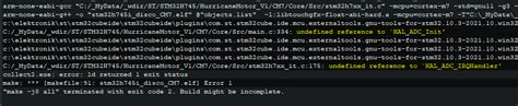 Why Do I Have Undefined References For Adc After A Stmicroelectronics Community