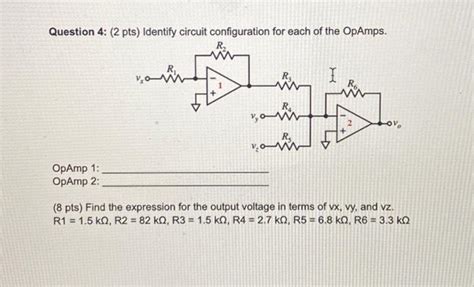 Solved Question 4 2 Pts Identify Circuit Configuration