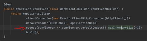 Java Set Max In Memory Size In Spring Webflux Stack Overflow