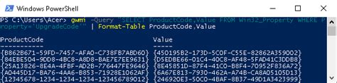 Powershell How Can I Find The Upgrade Code For An Installed Msi File