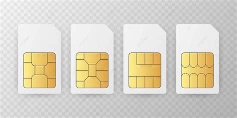 Set Sim Card Chip On White Background Mobile Concept Chip Vector Mobile Concept Chip Png And
