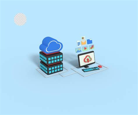 Premium Psd 3d Illustration Of Server Cloud Storage