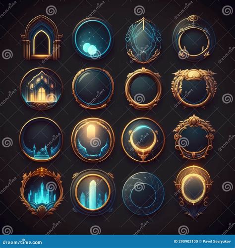 Web Round Frame Game Ai Generated Stock Illustration Illustration Of Metal Abstract 290902100