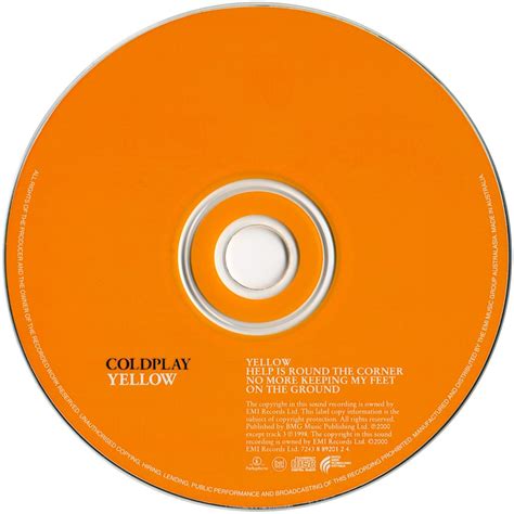 Coldplay Yellow Coldplay Vinyl Coldplay Cd Orange Icons