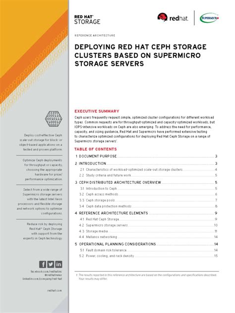 Deploying Red Hat Ceph Storage Clusters Based On Supermicro Storage
