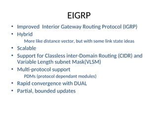 Introduction To EIGRP Ppt Notes Learn To Day PPT