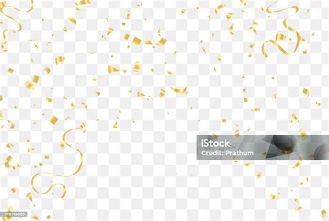 투명한 배경에 고립 된 반짝이는 황금 색종이 떨어집니다 Vip 비행 스파클 요소 골드 호일 질감 뱀 스트리머 색종이 떨어지는 새해 벡터 0명에 대한 스톡 벡터 아트 및 기타