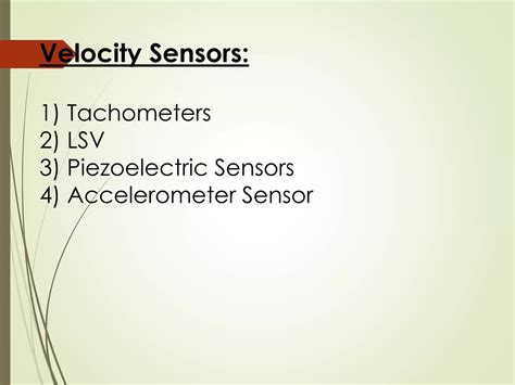 Velocity Sensors Inrobotics Pptx Physics Science Velocity Sensors Inrobotics Pptx Physics Science