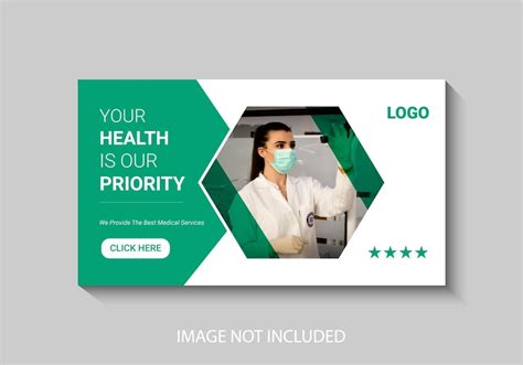 Premium Vector Medical Healthcare Youtube Thumbnail Template Video