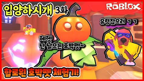 로블록스 입양하세요 3화 할로윈 업데이트 호박 펫 미니게임 체험기 유령 사냥 까지 도깨tv Youtube