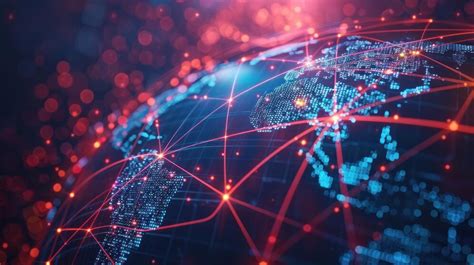 Premium Photo Abstract Visualization Of Global Network Connectivity With Dynamic Lines And