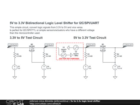 5v to 3 3v logic level shifter circuitlab
