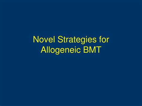 Ppt What Is The Expected Clinical Outcome After Bmt Powerpoint