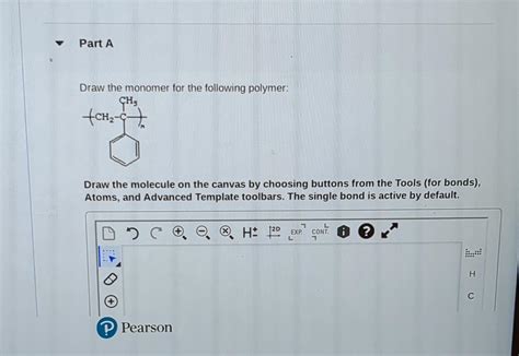 Solved Draw The Monomer For The Following Polymer Draw The
