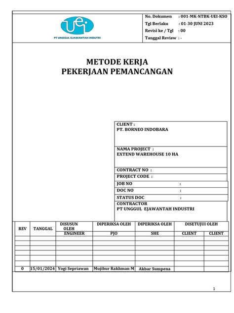 Metode Kerja Pemancangan Pdf