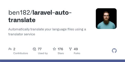 Github Ben182laravel Auto Translate Automatically Translate Your