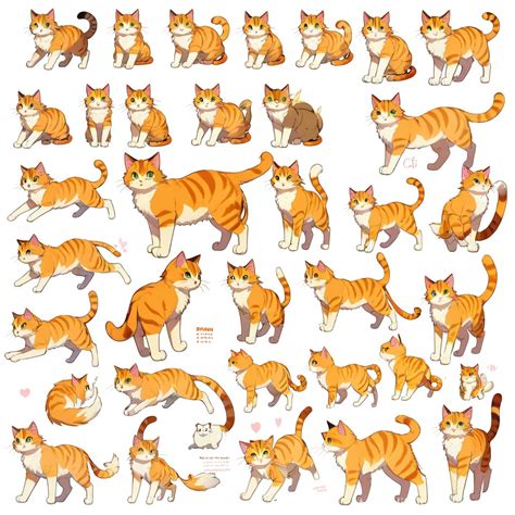 Cat Reference Sheet Illustration Stable Diffusion Online