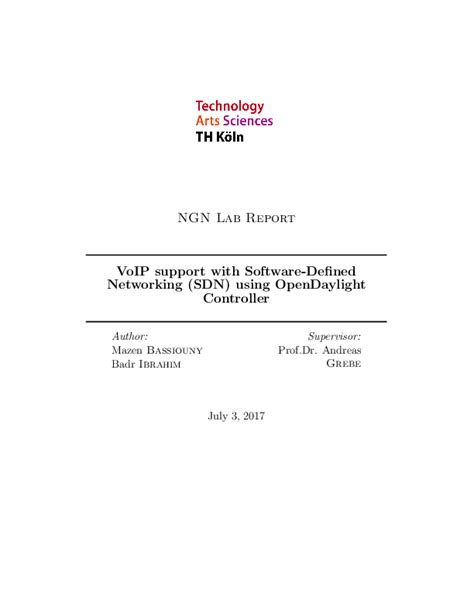 voip support with software defined networking sdn using opendaylight controller