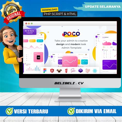 jual [ bootstrap 5 ] poco bootstrap 5 html react angular 16 figma