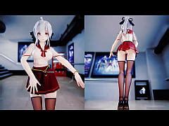 Dual Screen Gentleman Perspective Weak Sound D Animation Vibrato Style Naked Dance Cute Girl