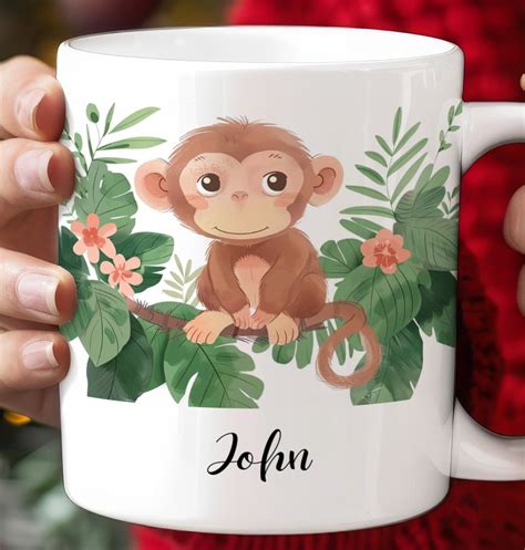 Cute Monkey Mug Custom Monkey Cup Monkey Mug For Birthday